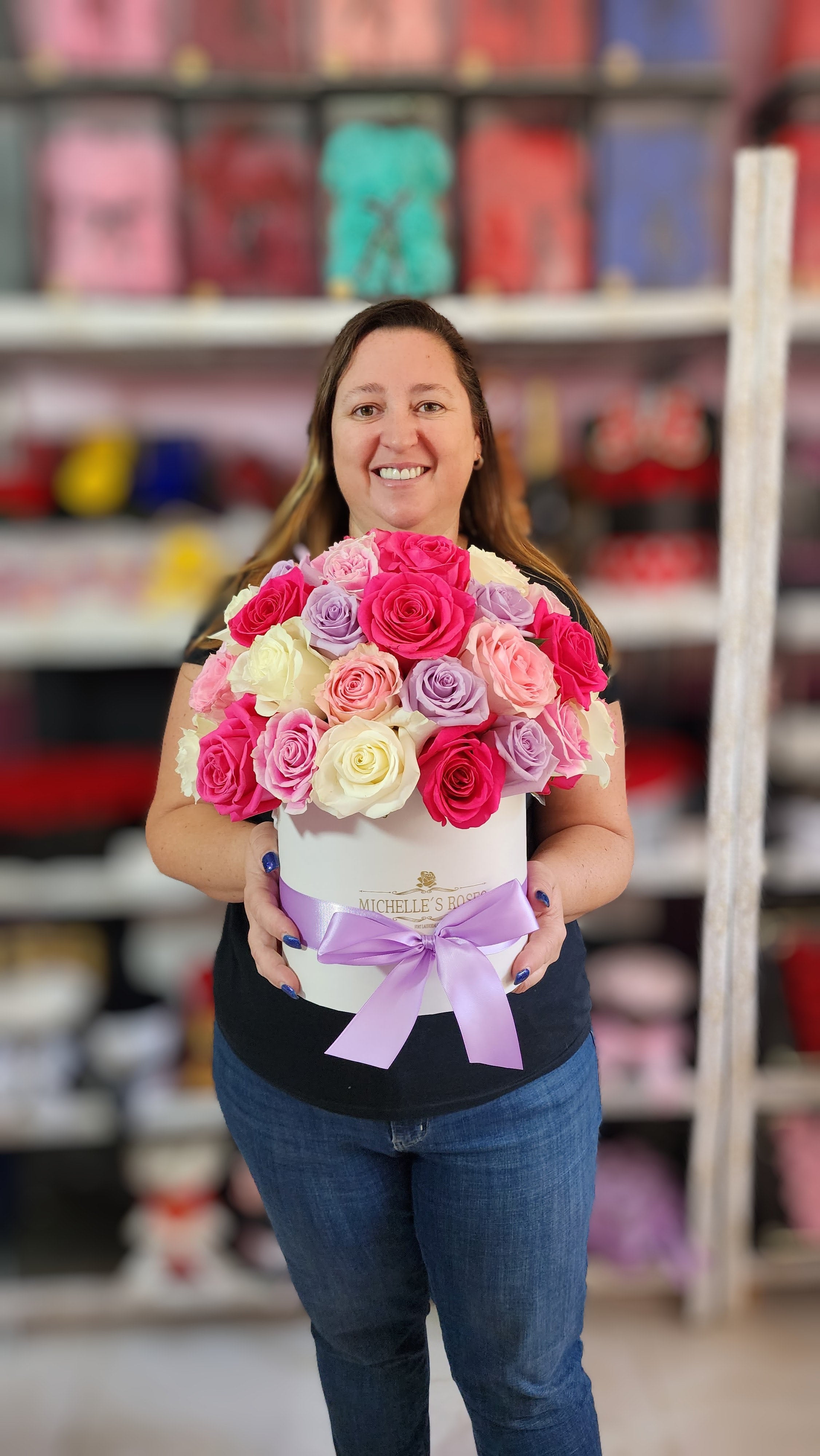 ROSA- Luxury Dome Shaped arrangement (Fresh cut Roses) | Michelle's ...